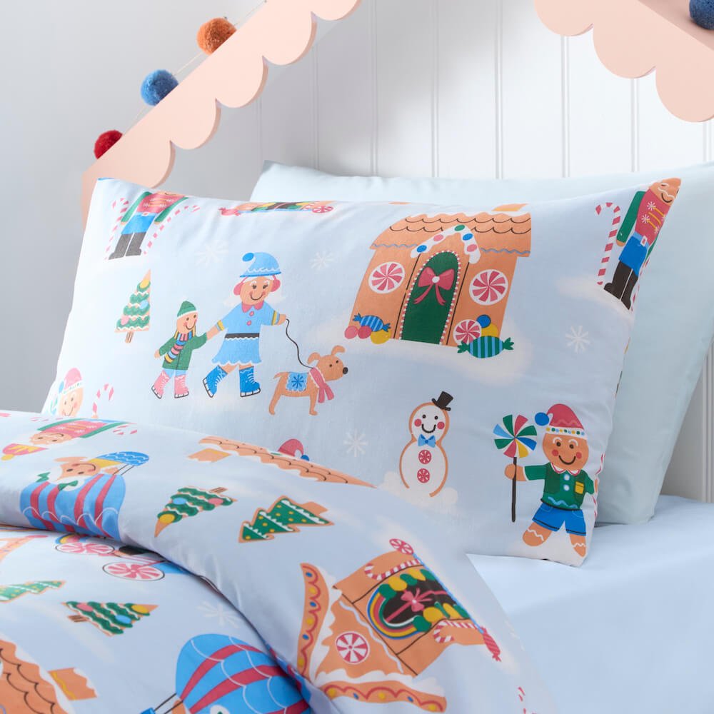 Gingerbread Village Christmas Bedding – Happy Linen Company