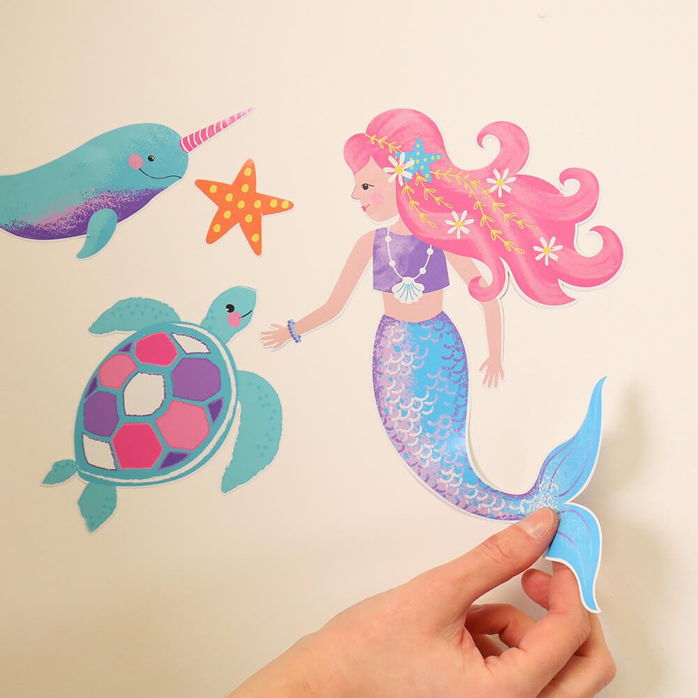 Kids Magical Mermaids Wall Stickers | Happy Linen Company