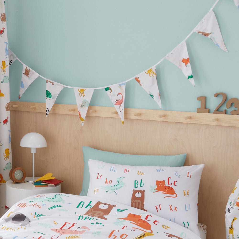 Kids Animal Alphabet Bunting | Happy Linen Company