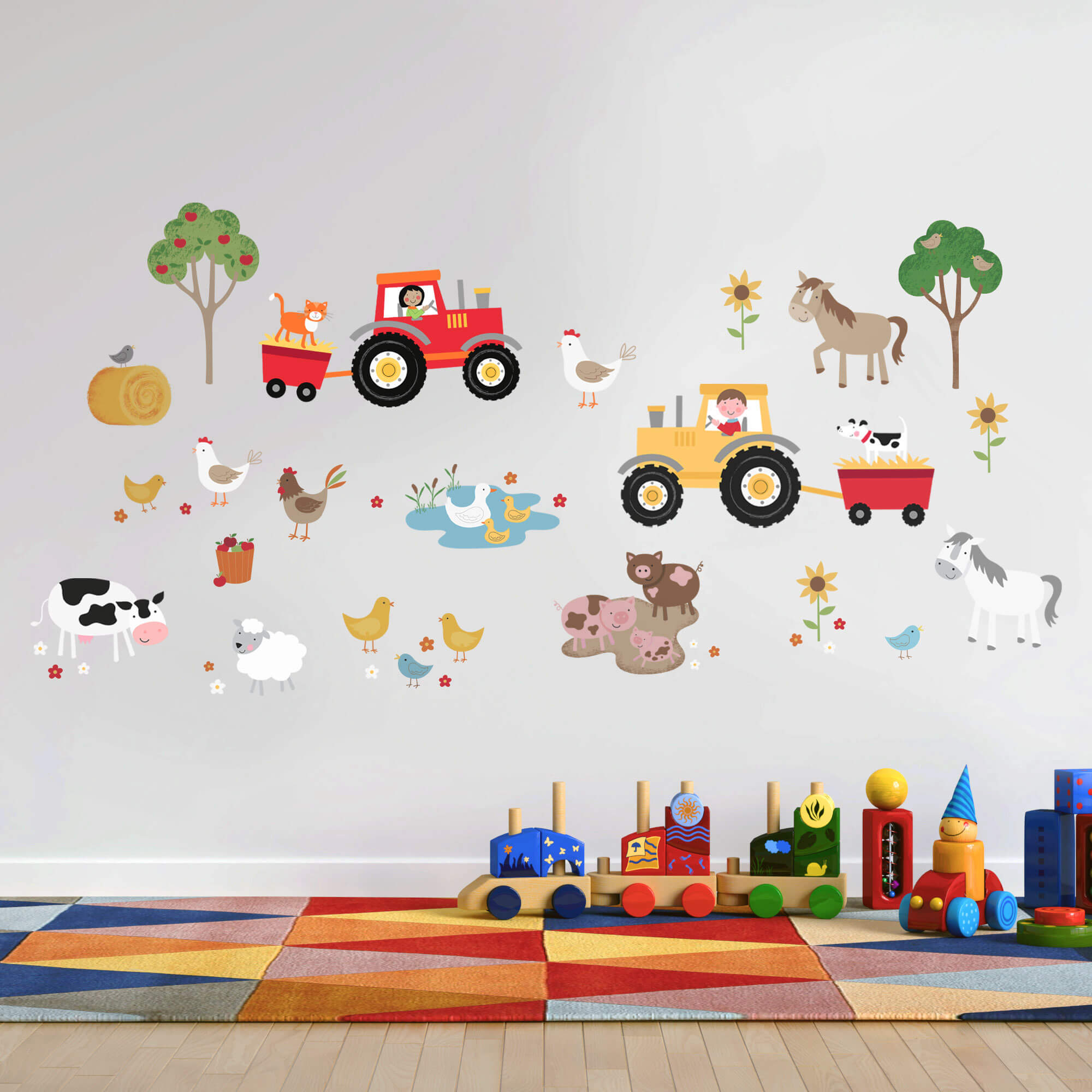 Kids Farm Friends Wall Stickers | Happy Linen Company