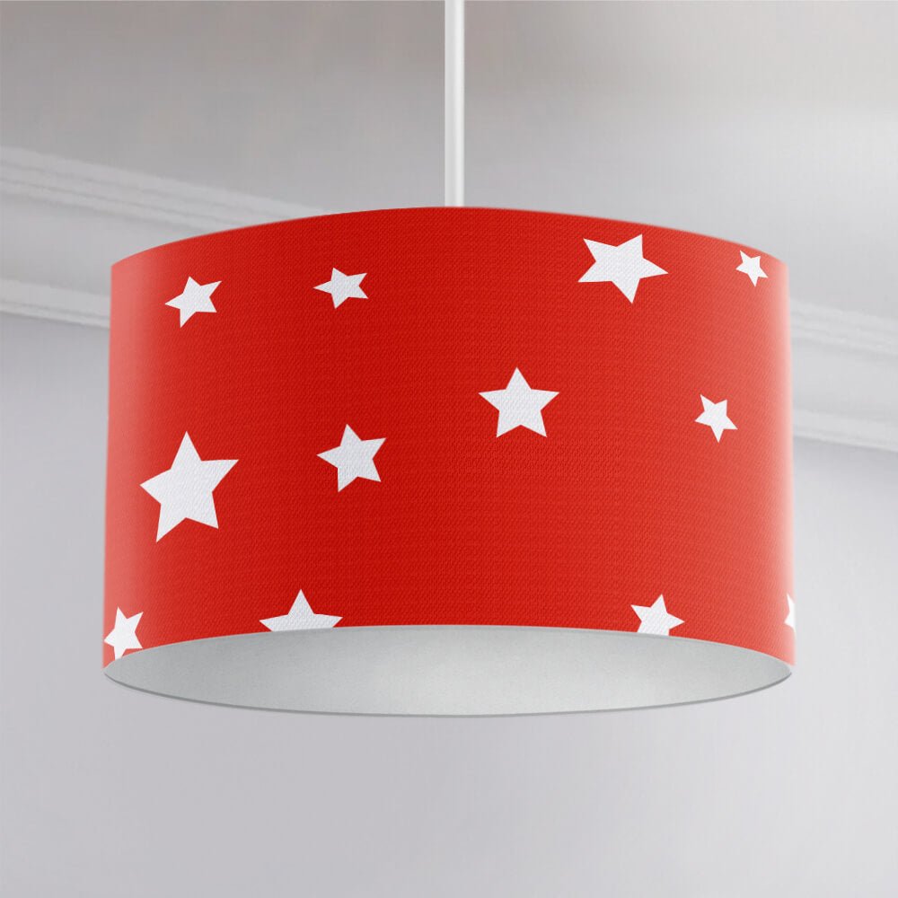 Red Stars Ceiling Lampshade – Happy Linen Company