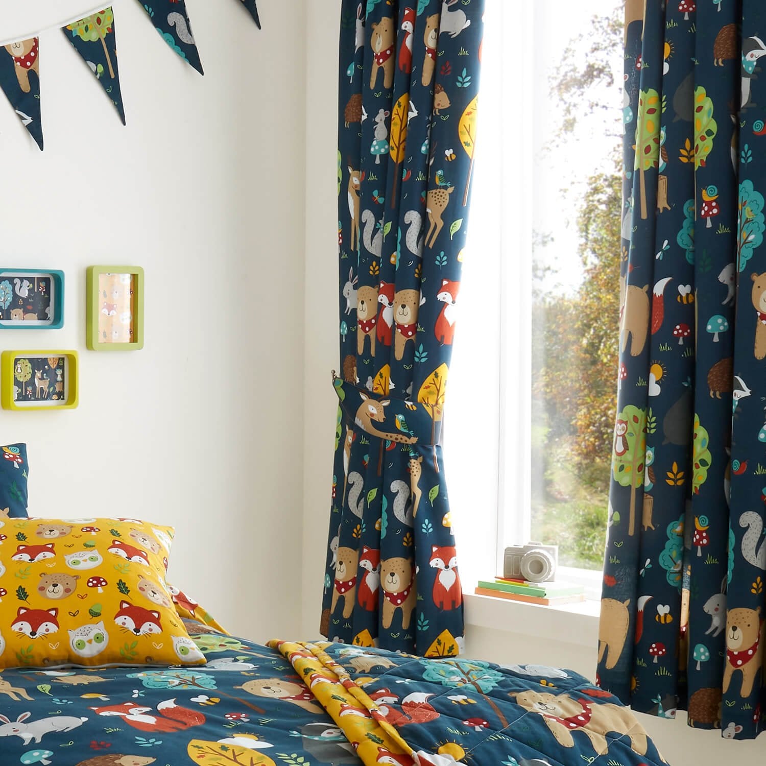 Kids Woodland Friends Curtains | Happy Linen Company